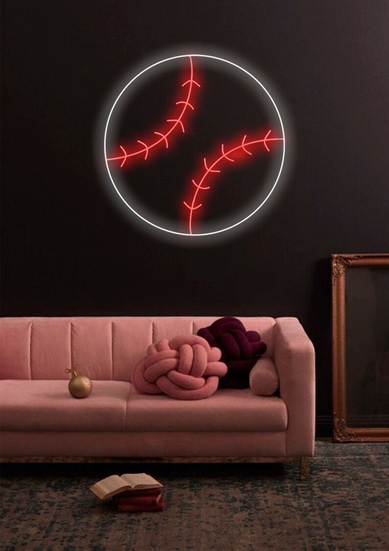 Baseball Ball Neon Sign, Baseball Flex LED Neon, Customized Wallsign ...