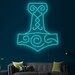 Thor's Hammer LED Neon Sign Mjolnir Scandinavian - Etsy