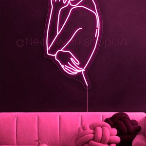 Lady LED Neon Sign / Lady Silhouette Neon Light, Woman Neon Sign, Girl ...