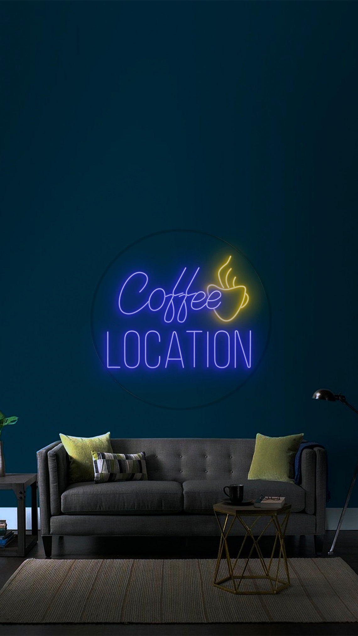 Coffee Location LED Neon Sign Coffee House Lightning Coffe - Etsy