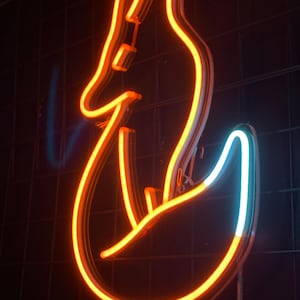 Fox LED Neon Sign, Neon Animal Sign, Custom Neon Sign, Neon Bedroom ...