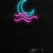 Moon Wave Bedroom LED Neon Sign Moon Light Sign Ocean and - Etsy