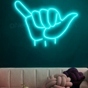 Shaka LED Neon Sign / Wall Decor - Etsy
