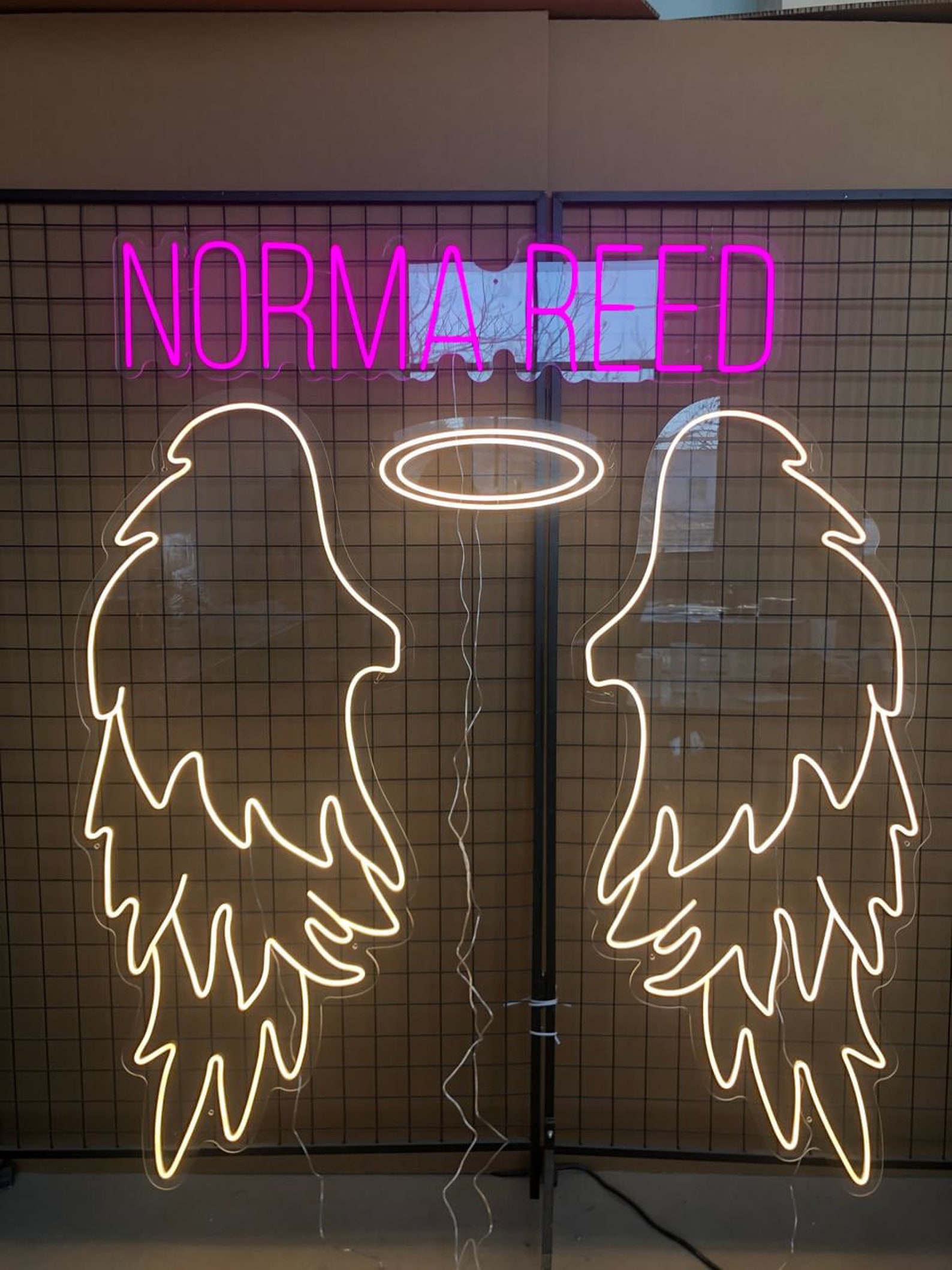 Angel Wings and Halo Neon Sign / Angel Wings With Text Neon Sign ...