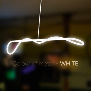 LED Neon Chandelier, Neon Tube Led Lamp, Pendant Lamps, Bedroom ...