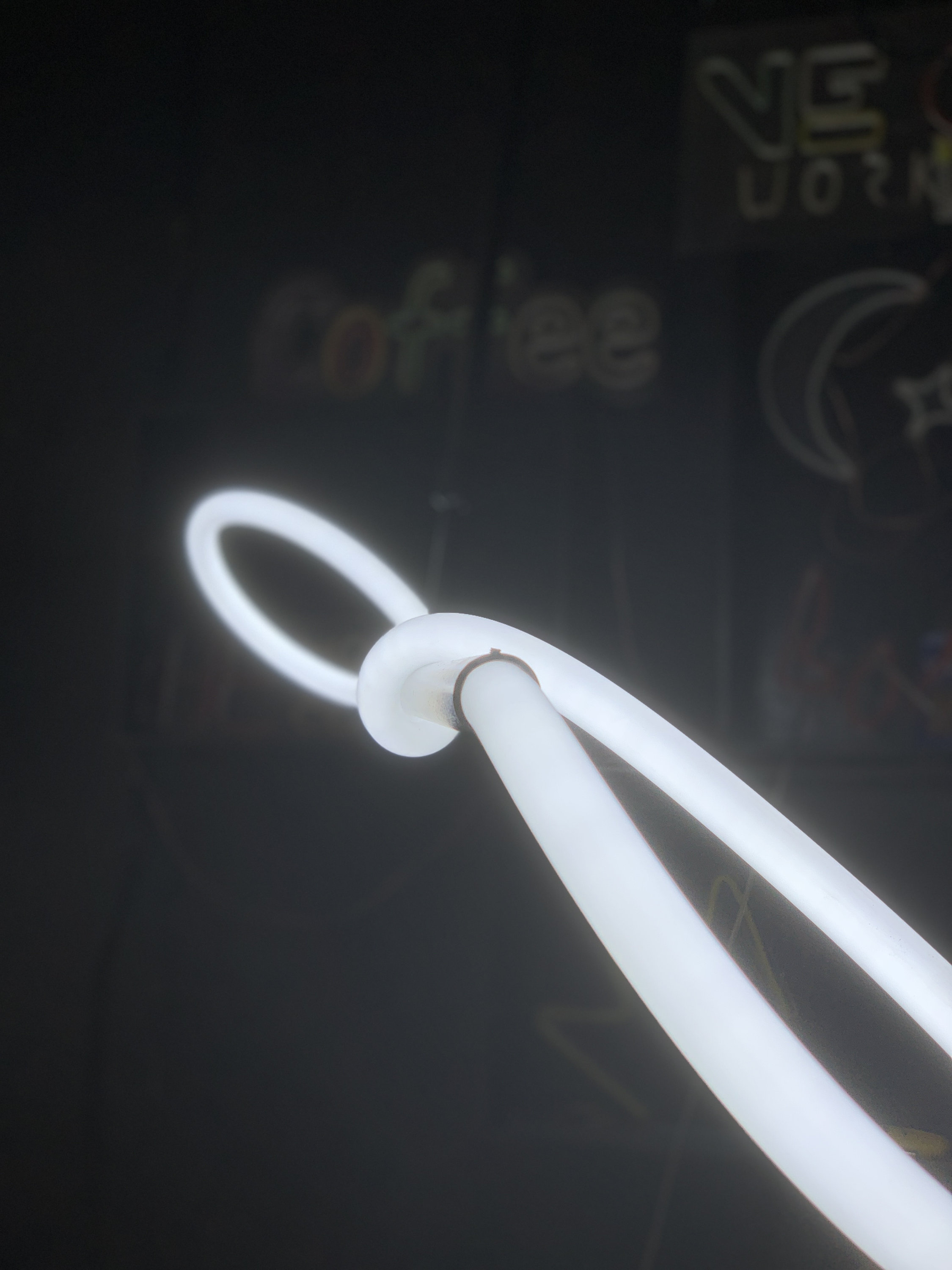 LED Neon Chandelier, Neon Tube Led Lamp, Pendant Lamps, Bedroom ...