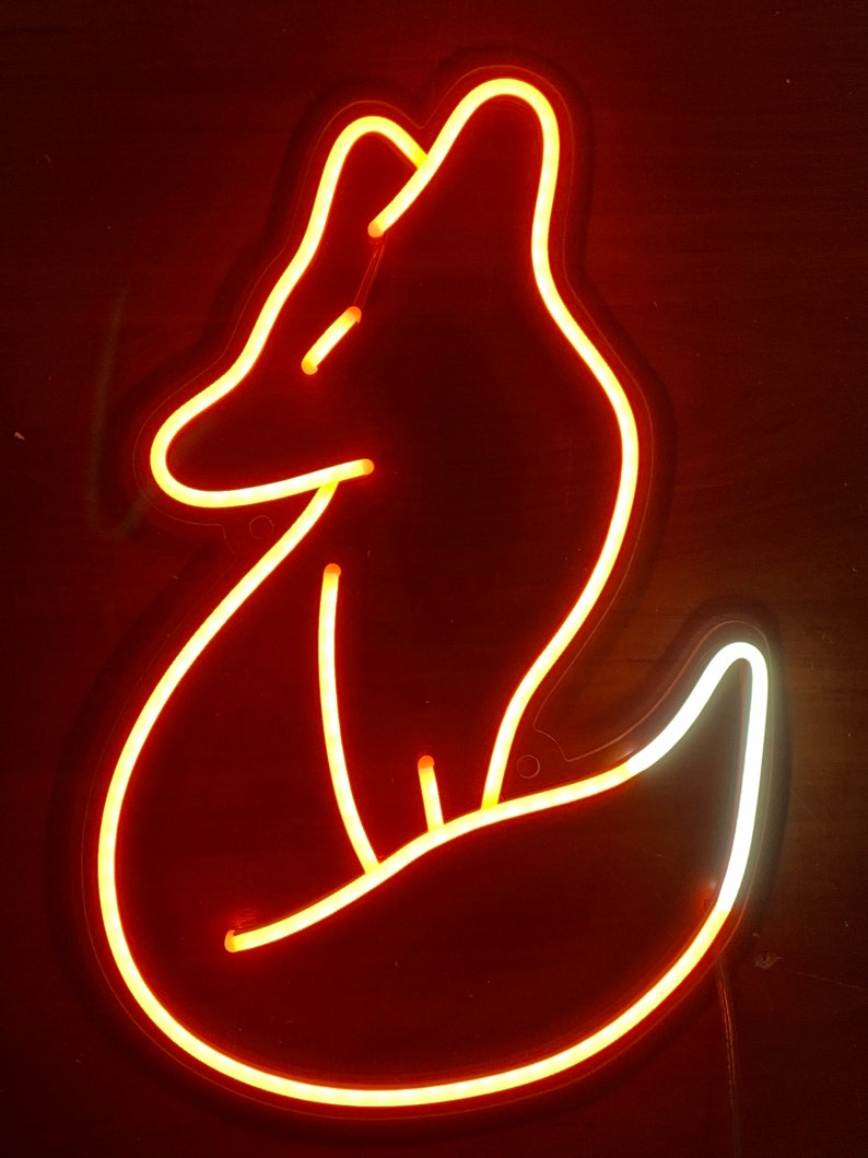 Fox LED Neon Sign Neon Animal Sign Custom Neon Sign Neon - Etsy