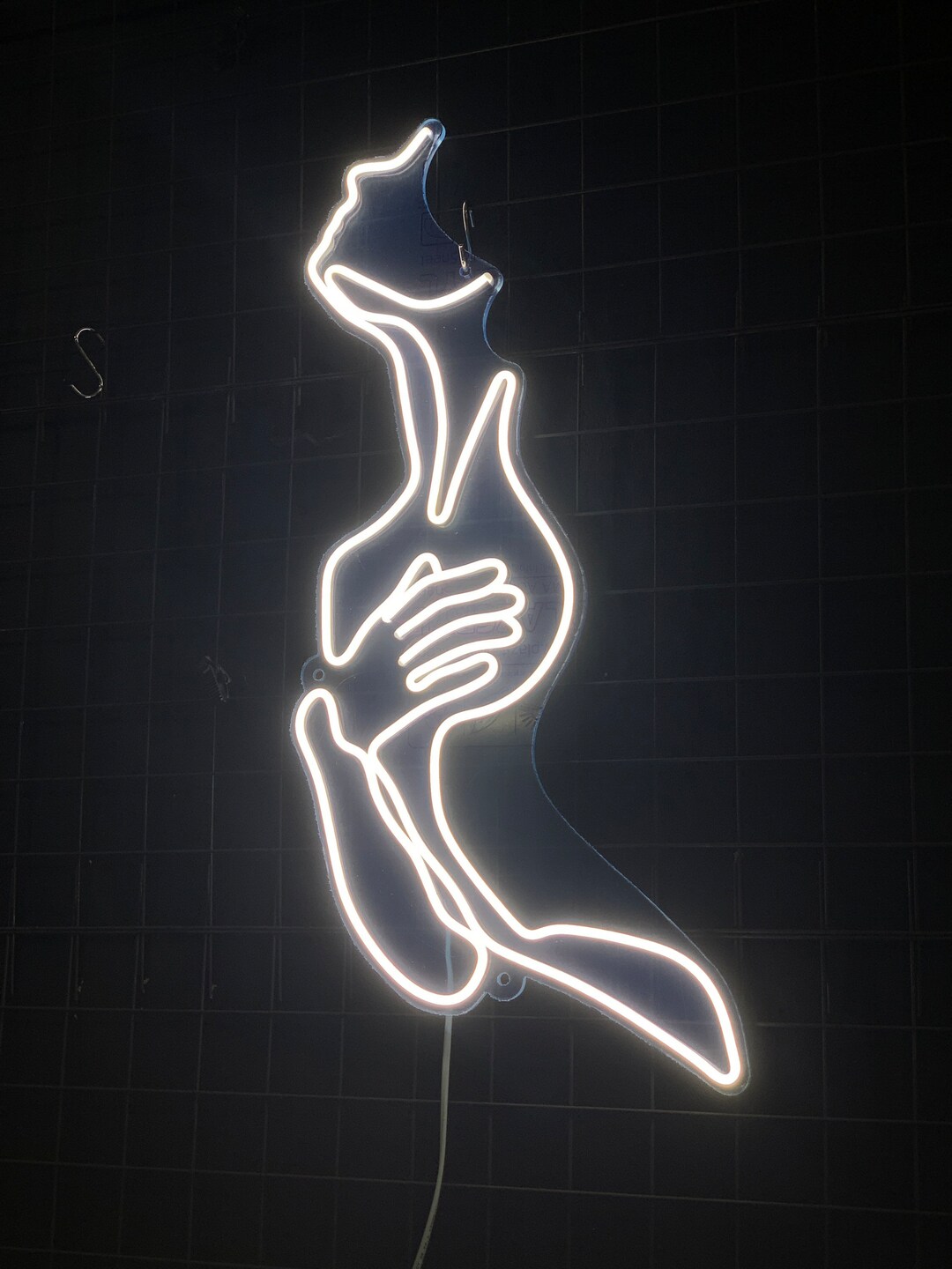 The Sensual Girl LED Neon Sign, Delicate Lines Signage, Custom Neon ...