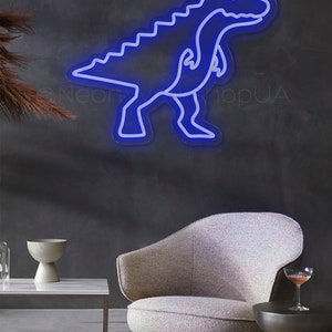 T-rex LED Neon Sign, Dinosaur Flex Neon Sign, Tyrannosaurus LED Signage ...