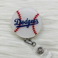 Baseball Custom Made Badge Reel Rhinestone - Etsy