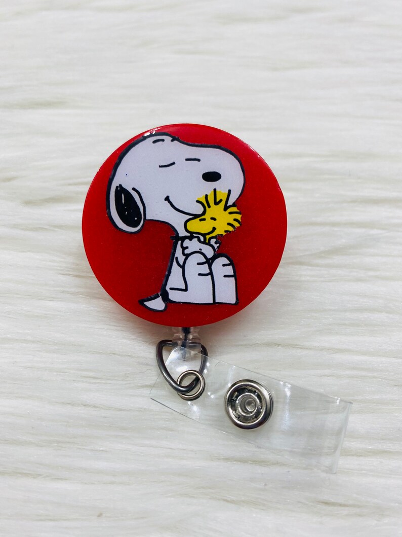 Snoopy Retractable Badge Reel - Etsy