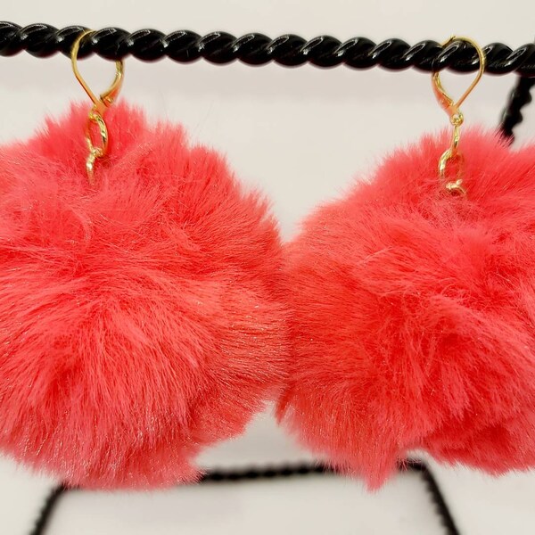 Fur Earrings - Etsy