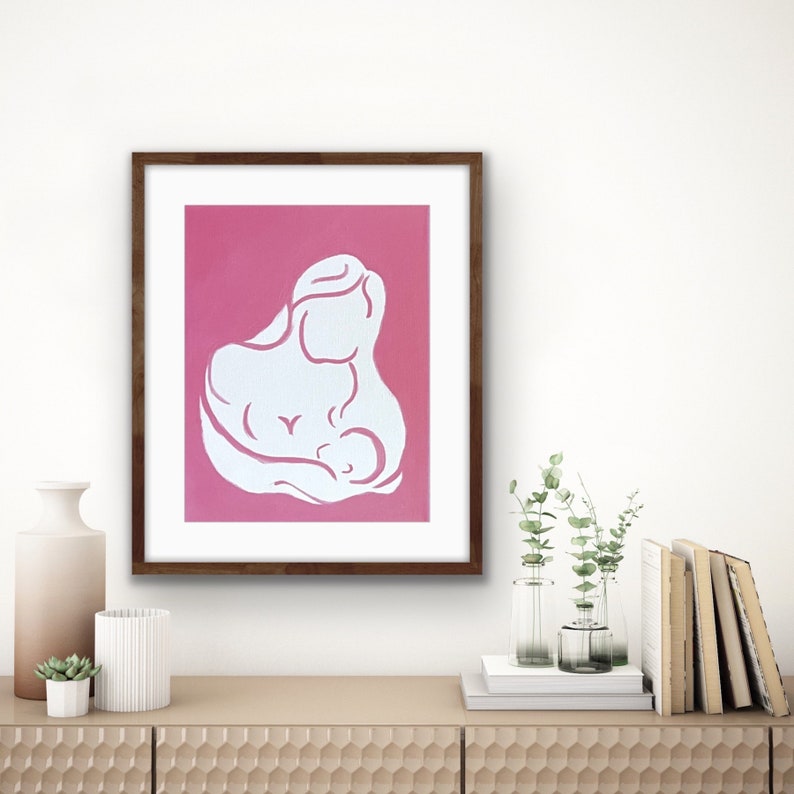 Pregnancy Maternity Art Boudoir Art Fine Art Pink Girl Mom Midwife ...