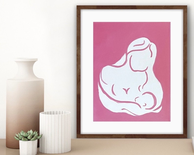 Pregnancy Maternity Art Boudoir Art Fine Art Pink Girl Mom Midwife ...