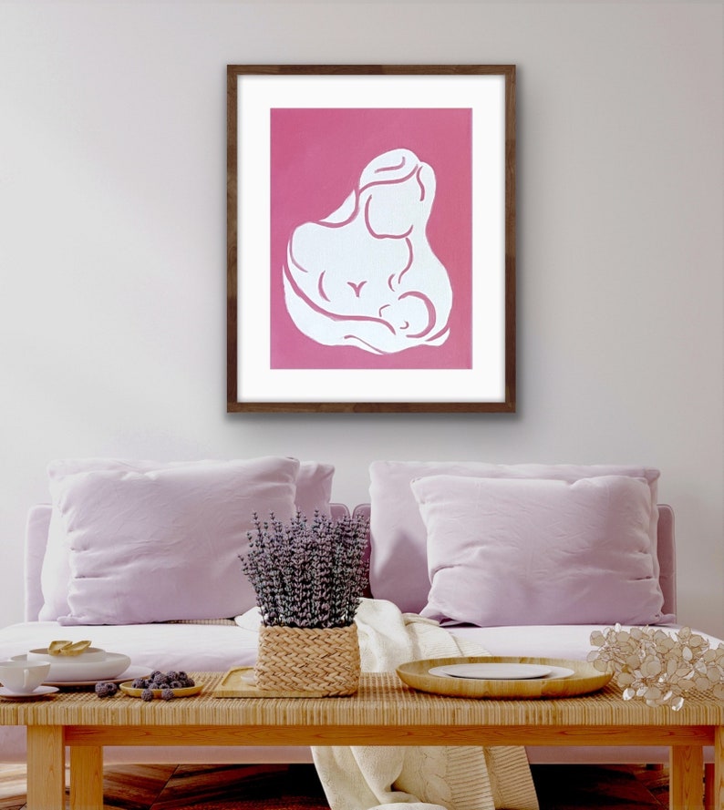 Pregnancy Maternity Art Boudoir Art Fine Art Pink Girl Mom Midwife ...
