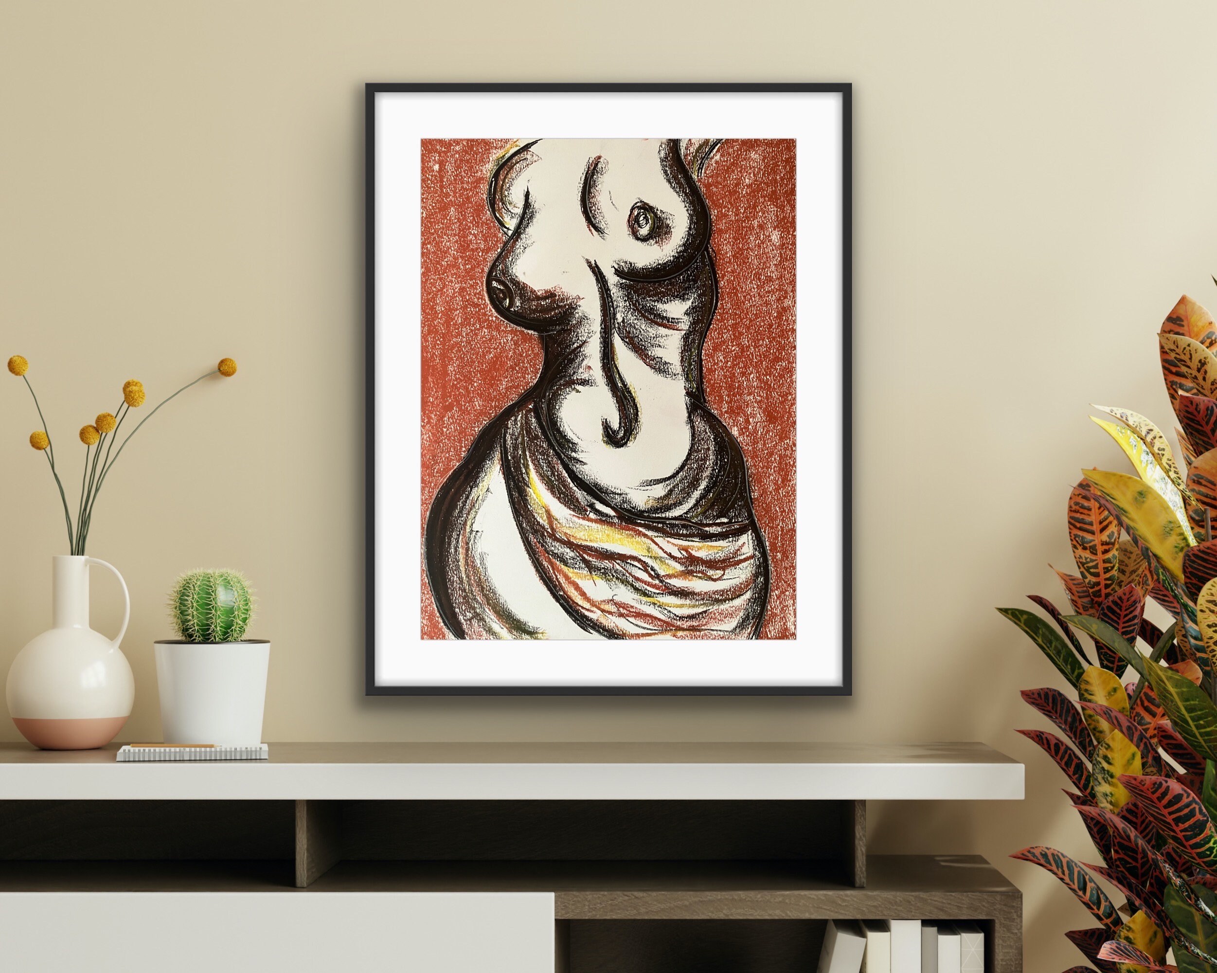 Curvy Body Positive Art//wall Art//plus Size Female Bikini//boudoir Art ...