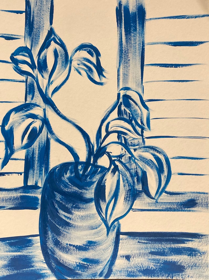 Still Life//original Painting//wall Art//monochromatic Painting - Etsy