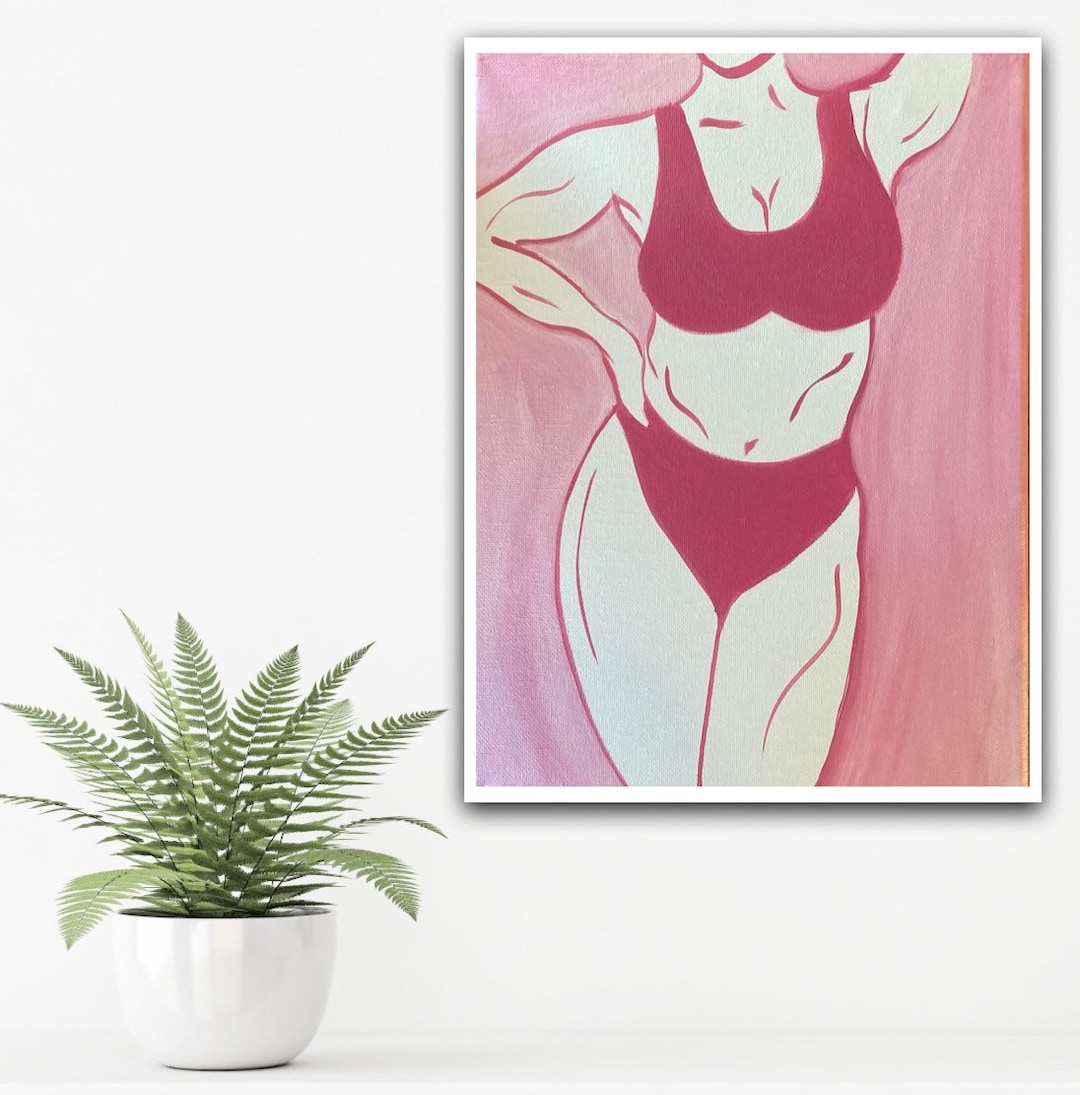 Body Positive Bikini Nude Painting Boudoir Art Erotic Art Body
