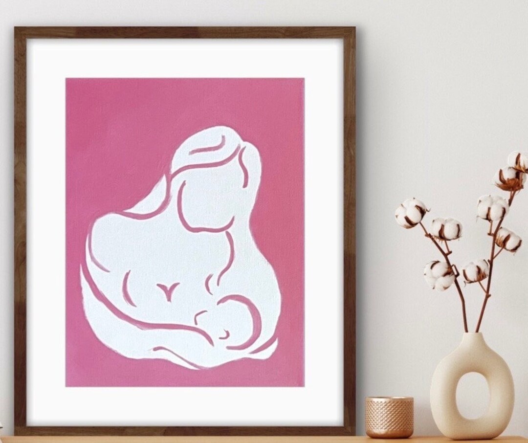 Pregnancy Maternity Art Boudoir Art Fine Art Pink Girl Mom Midwife ...