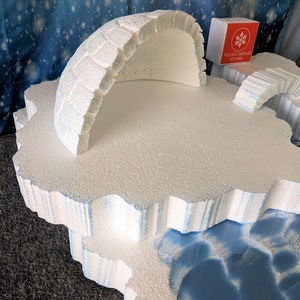 Igloo North Pole Platform for Christmas Village Display Stand alpine ...