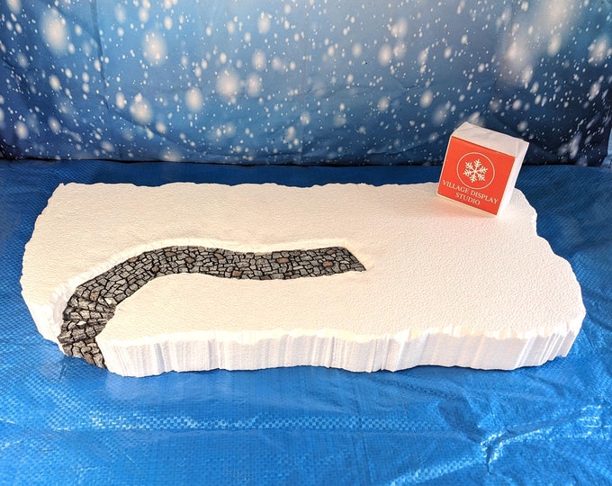 Christmas Village Display Platform Cobblestone Path for Christmas ...