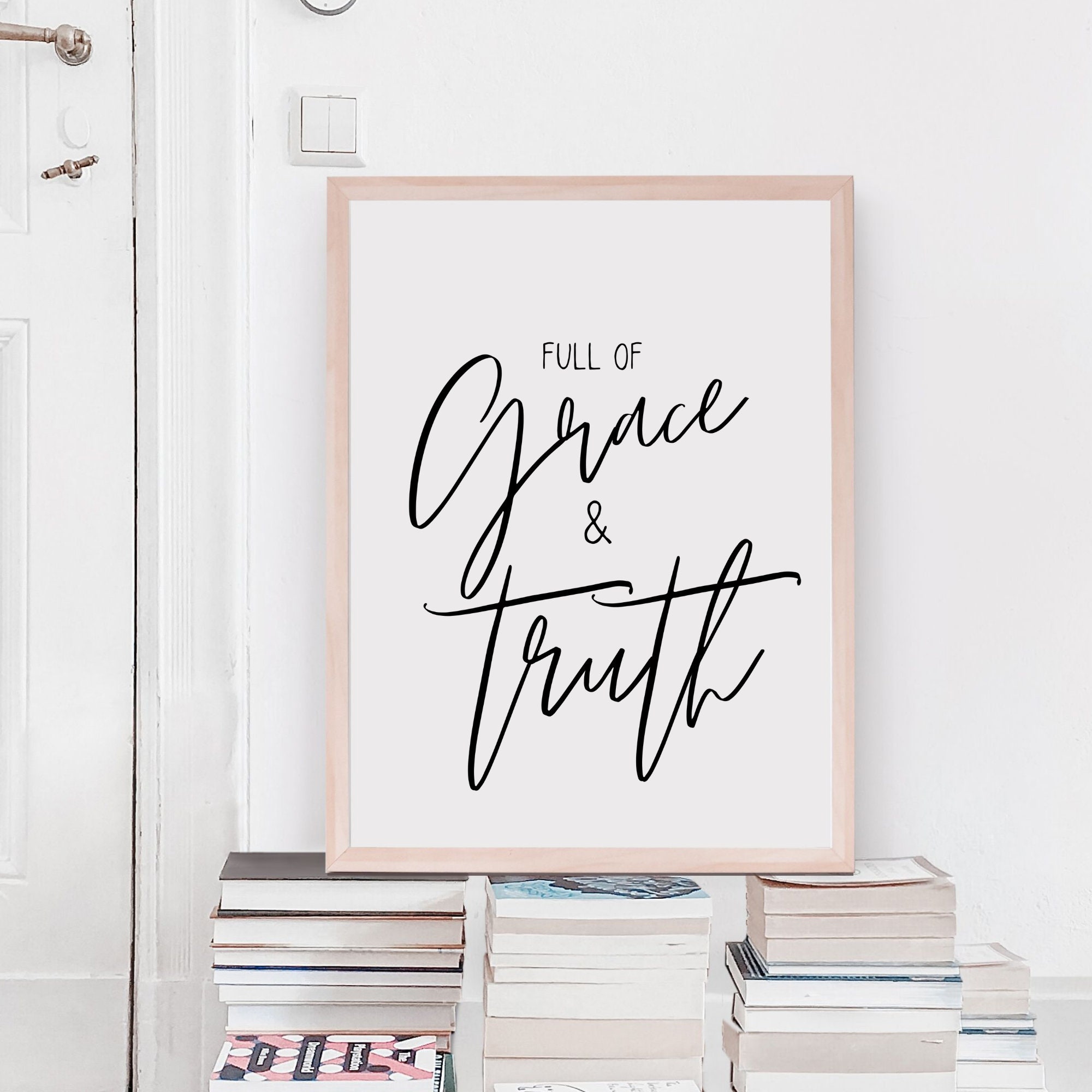 Full of Grace and Truth Christian Wall Art Christmas Wall - Etsy