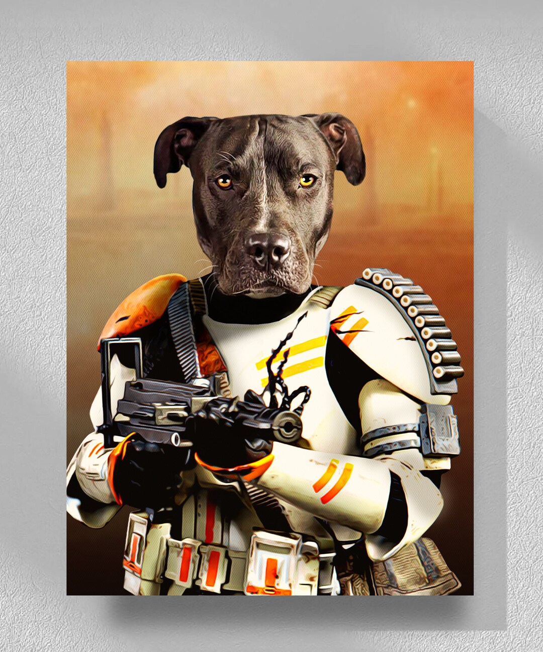 Digital Portrait | Clone Trooper | Star Wars | Pet Portrait | Funny Dog ...