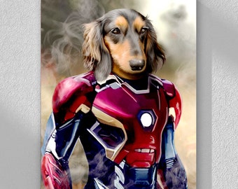 Pet Portrait Iron Man - Etsy