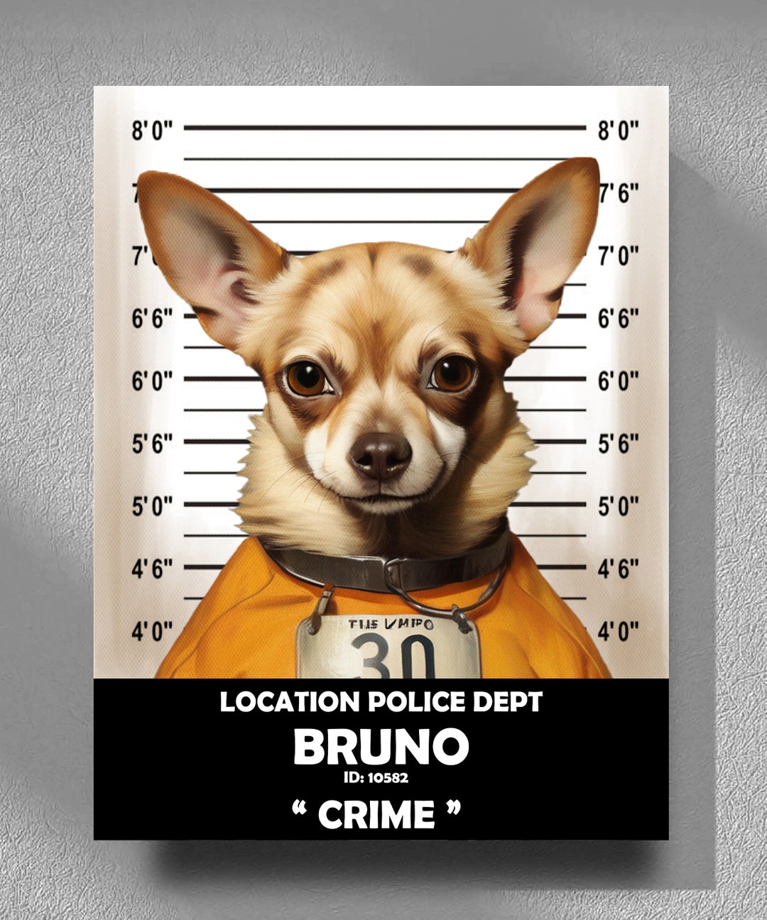 Personalized Pet Arrest Record - Custom Pet Mugshot - Funny Pet ...