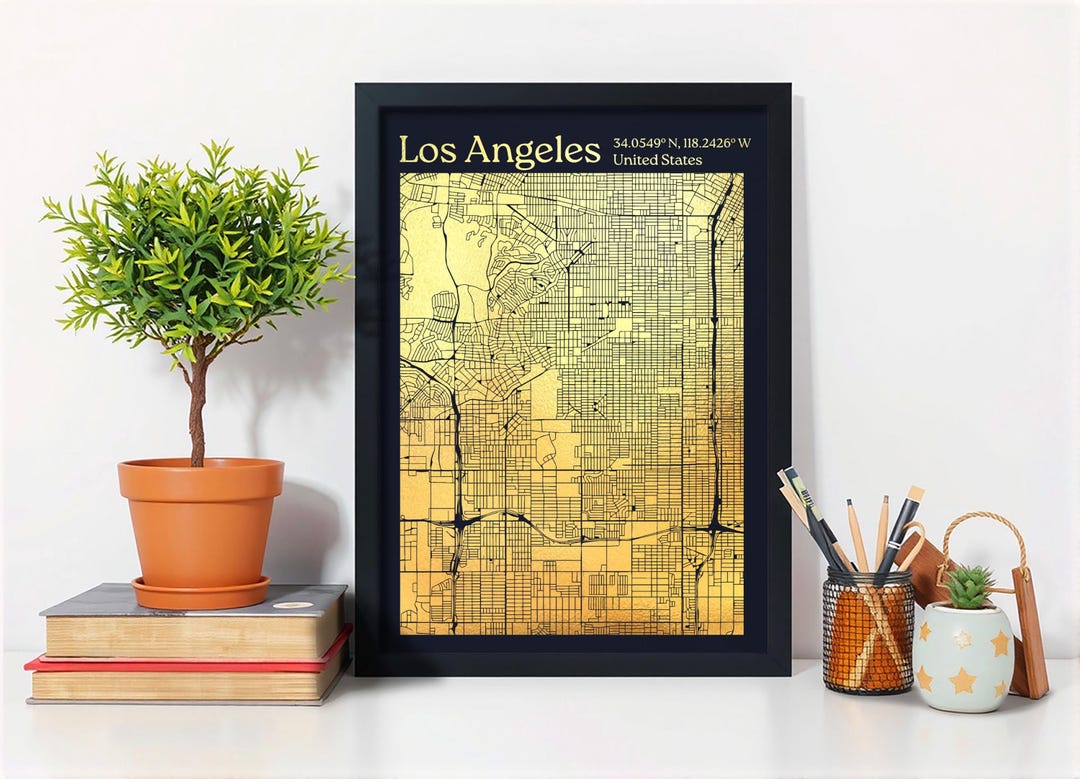 Custom Metallic Foil City Map Print – Personalized Anniversary Gift - Etsy