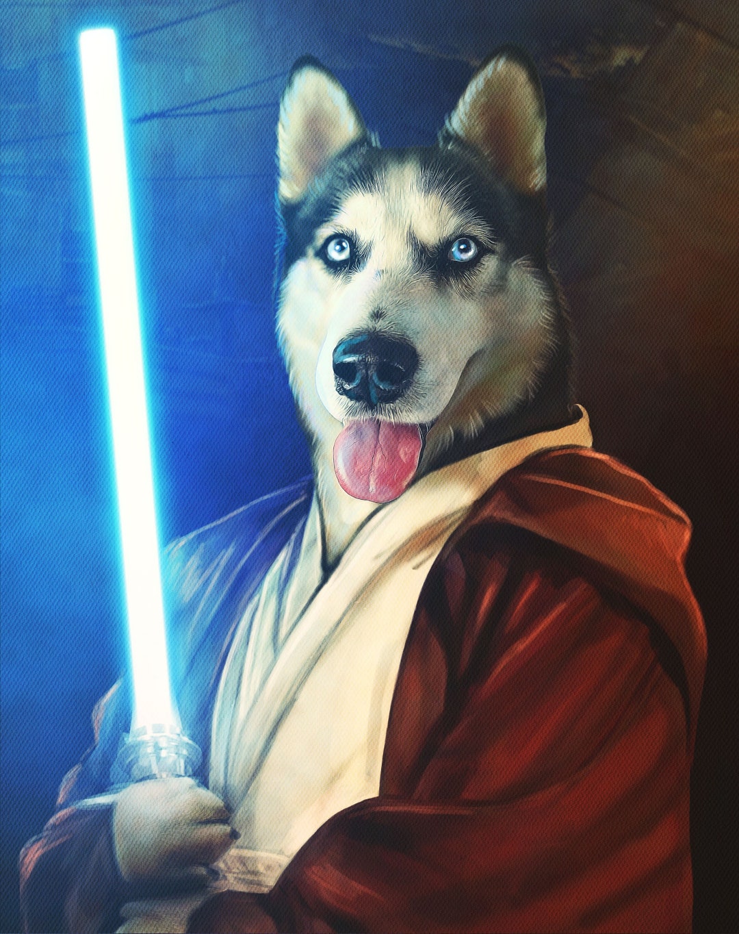 Pet Portrait | Obi Wan Kenobi | Star Wars | Dog Portrait | Funny Dog ...