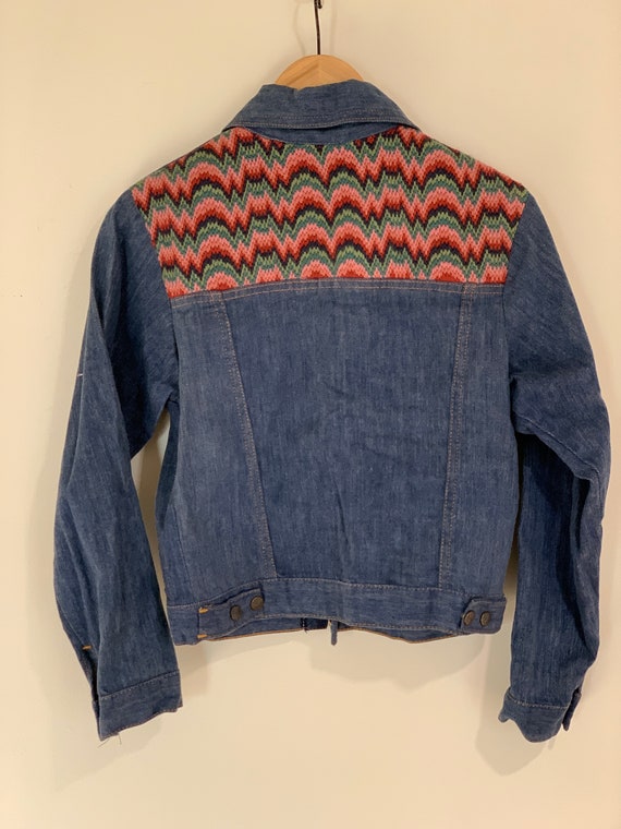 Bespoke denim jacket embroidered back - Gem