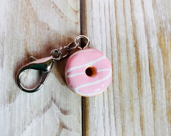 Pink Donut Keychain | Etsy