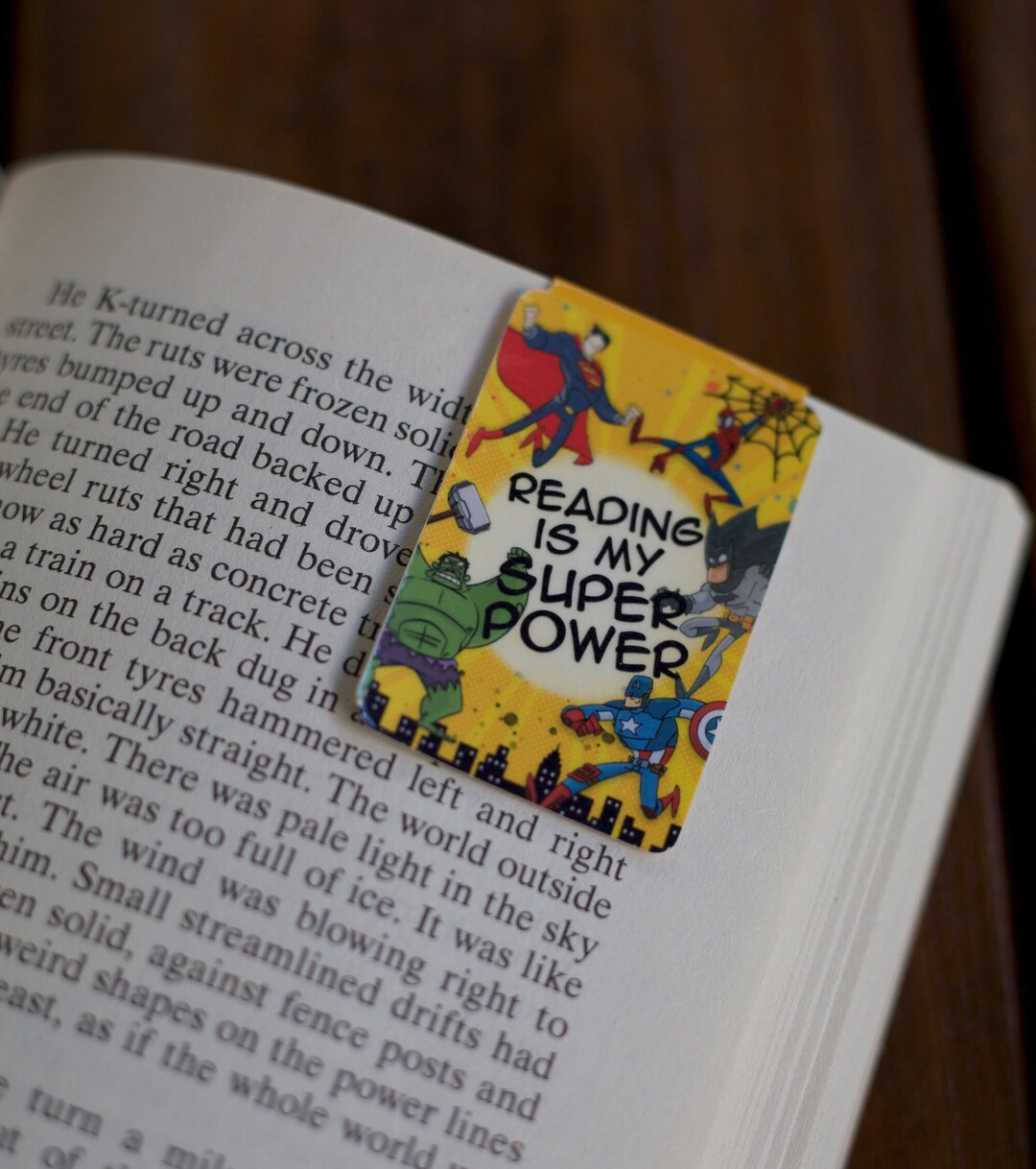 Superhero Magnetic Bookmark, Teacher, Librarian or Book Lover Gift ...