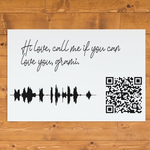 Voicemail Sign Voicemail QR Code Sign QR Soundwave Voice Memorial With ...