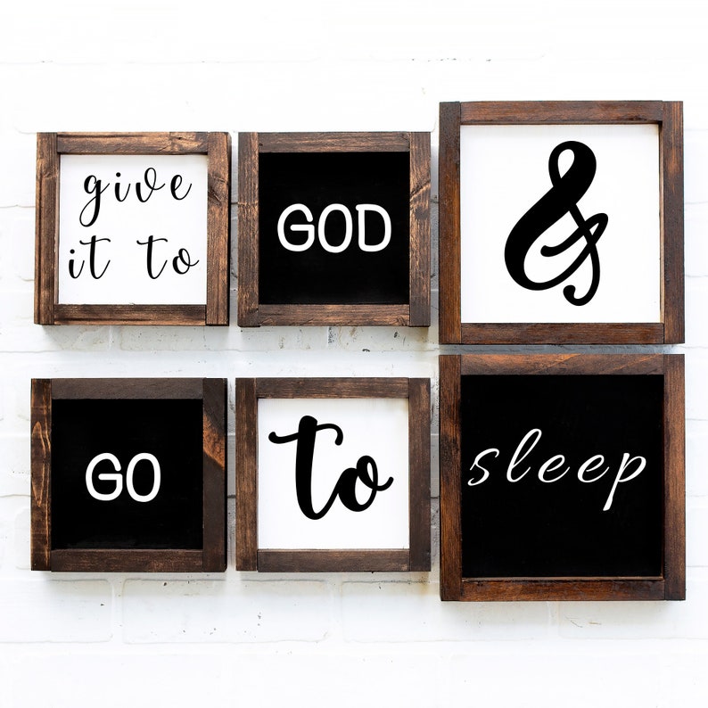 Give It to God and Go to Sleep Sign-master Bedroom Wall Decor - Etsy