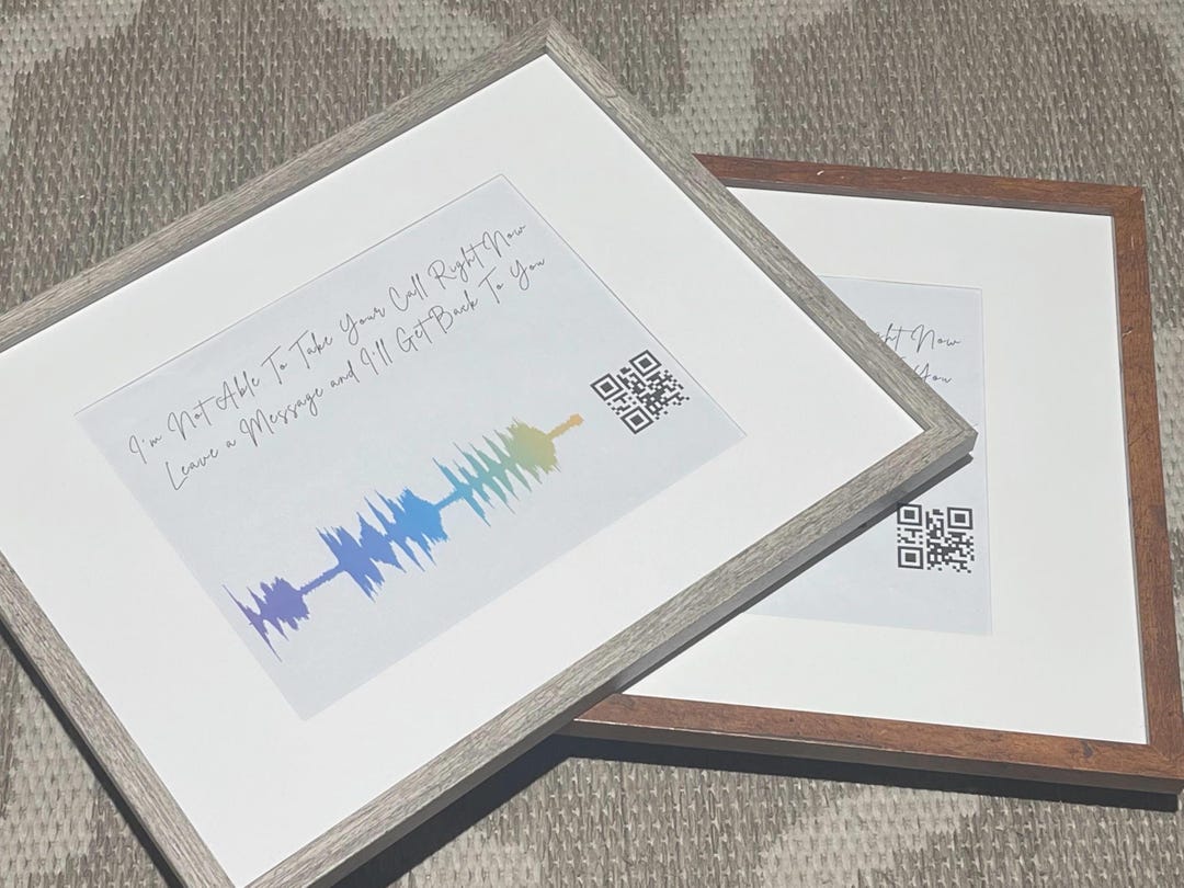Soundwave Art Voicemail Sign Voicemail QR Code Sign QR Soundwave Voice ...