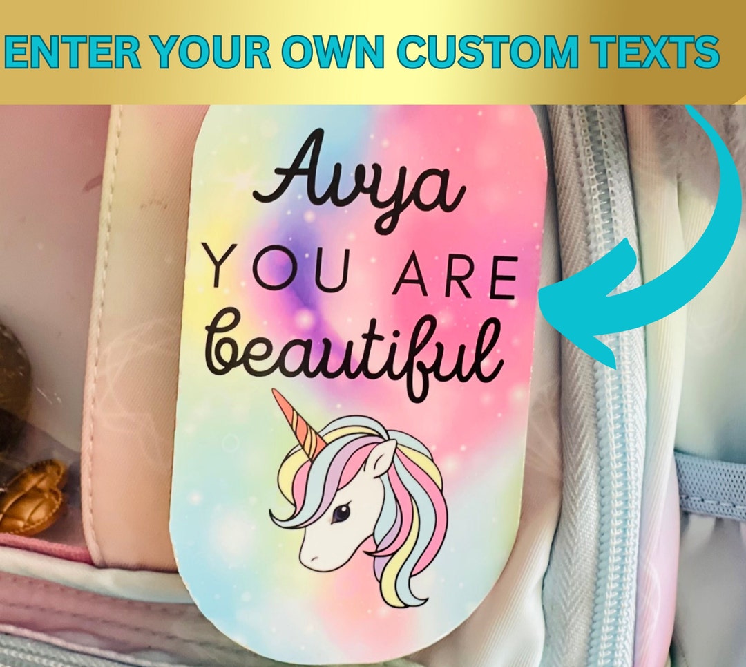 Custom Personalized Bag Tag for Girls Custom Name Tags for Backpacks ...