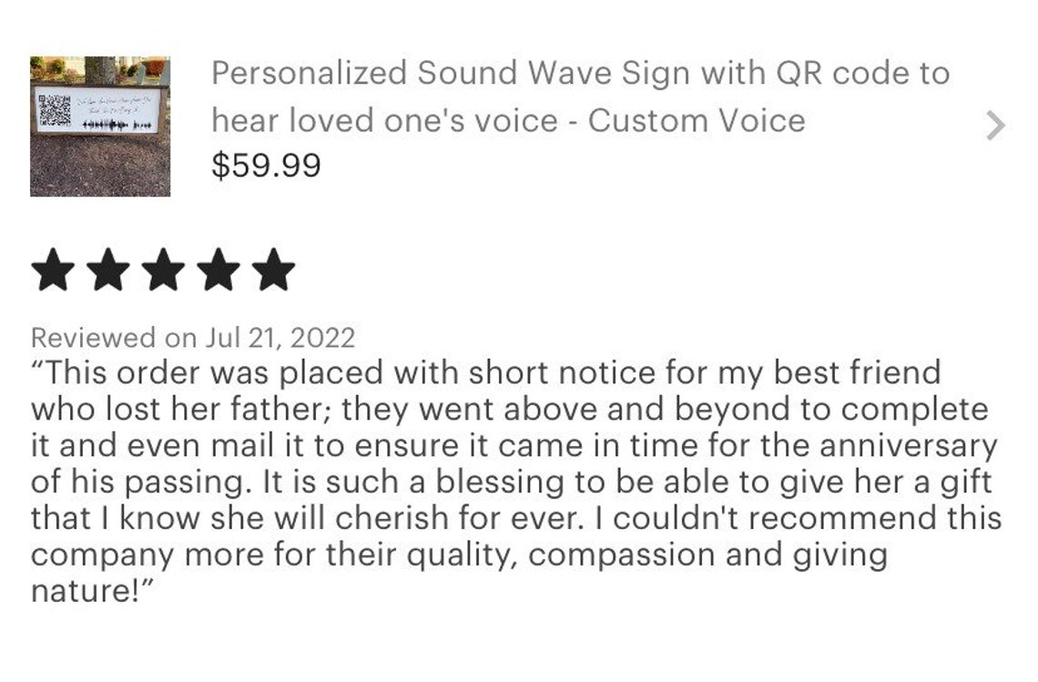 Personalized Sound Wave Sign With QR Code to Hear Loved - Etsy