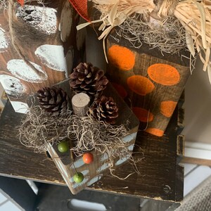 Farmhouse Fall Decor Three Piece Pumpkin Set Wood Pumpkins - Etsy