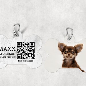 QR Code Dog Tag Dog Collar Tag QR Code QR Code Pet Tag - Etsy