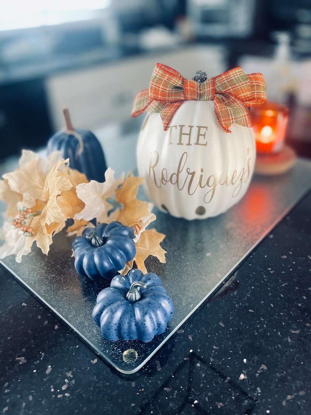 Personalized Monogrammed Pumpkins White or Orange Faux - Etsy