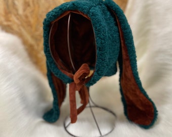 Dusty Pink Fur Bunny Rabbit Hat/ Bonnet for Kids and | Etsy