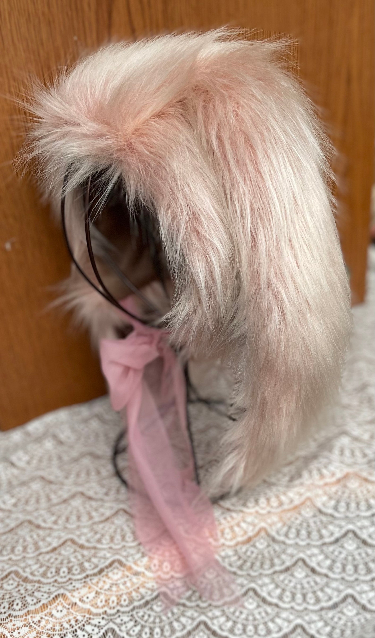 Dusty Pink Fur Bunny Rabbit Hat/ Bonnet for Kids and - Etsy