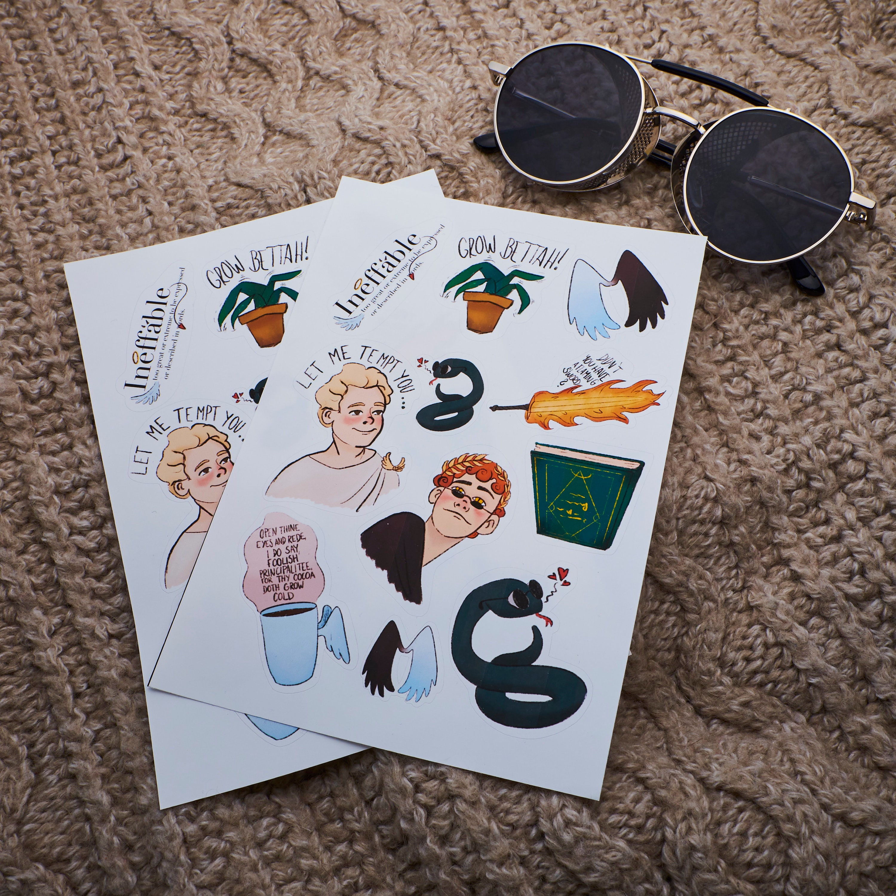 Paper Stickers Good Omens Sticker Pack Stickers, Labels & Tags etna.com.pe