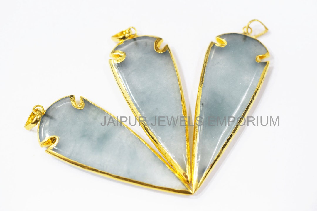 Beautiful Aqua Chalcedony Jade Arrowhead Pendant , Aqua Chalcedony Jade ...