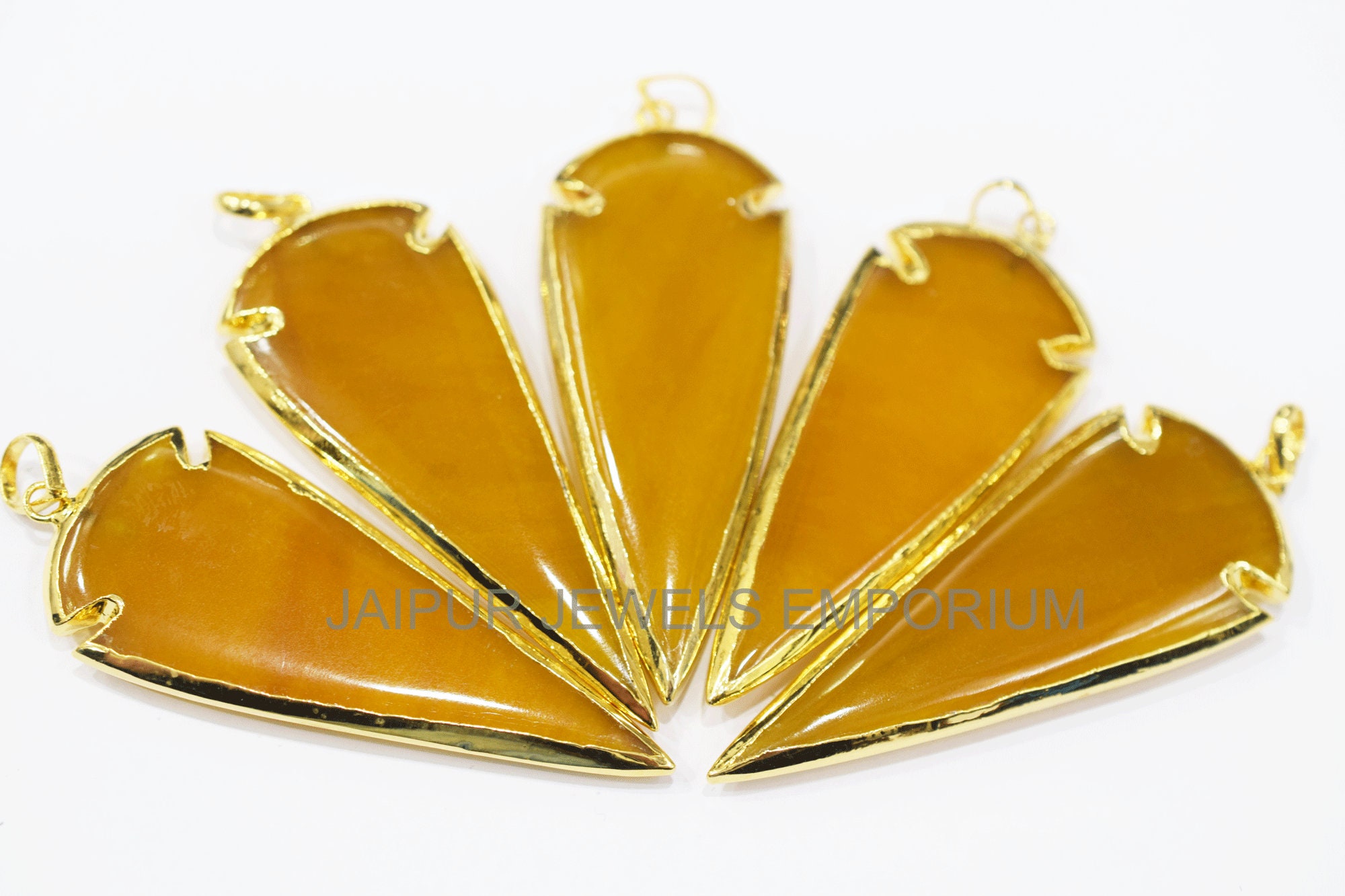 Beautiful Yellow Chalcedony Arrowhead Pendant , Yellow Chalcedony ...