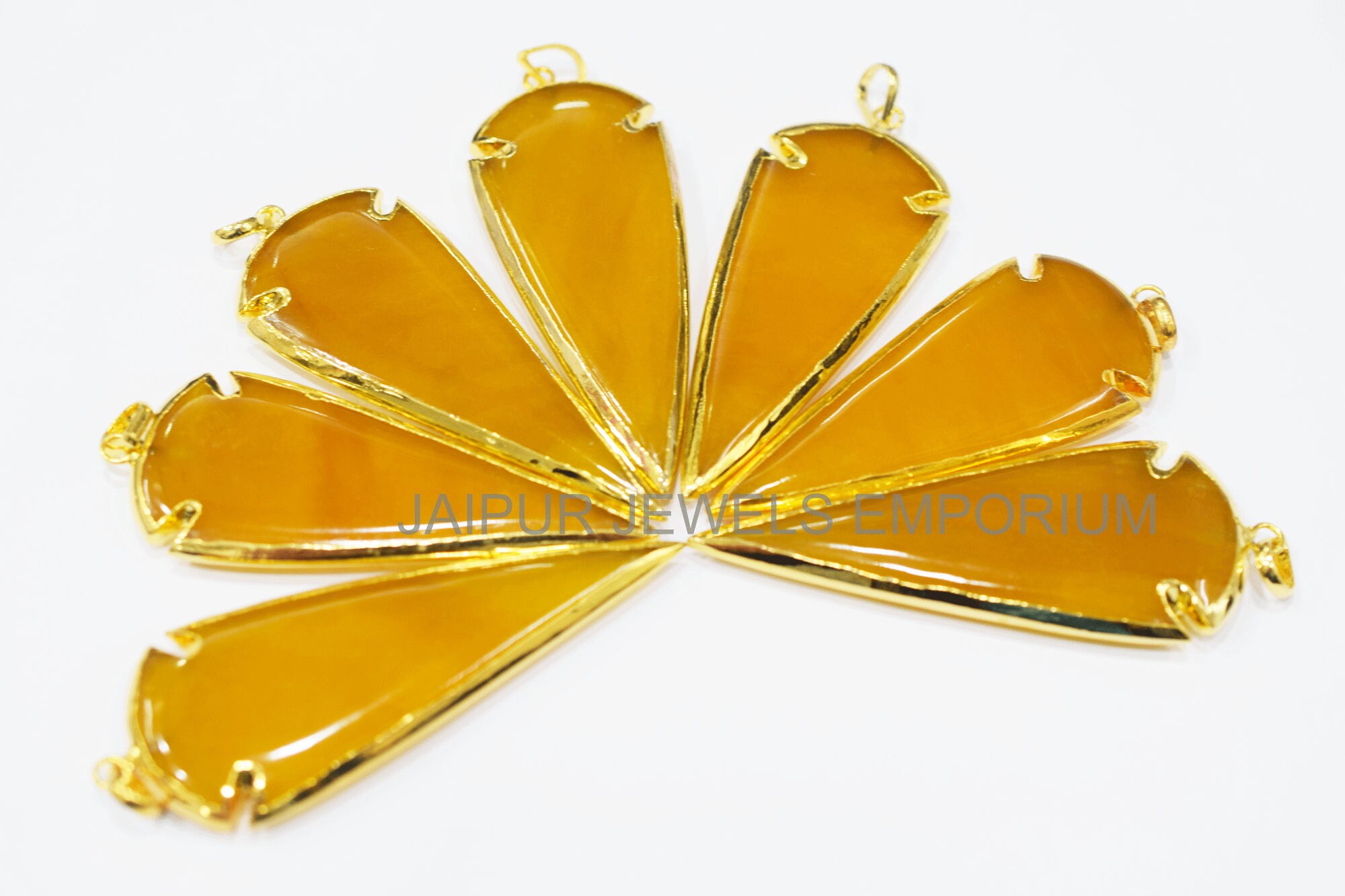 Beautiful Yellow Chalcedony Arrowhead Pendant Yellow - Etsy UK