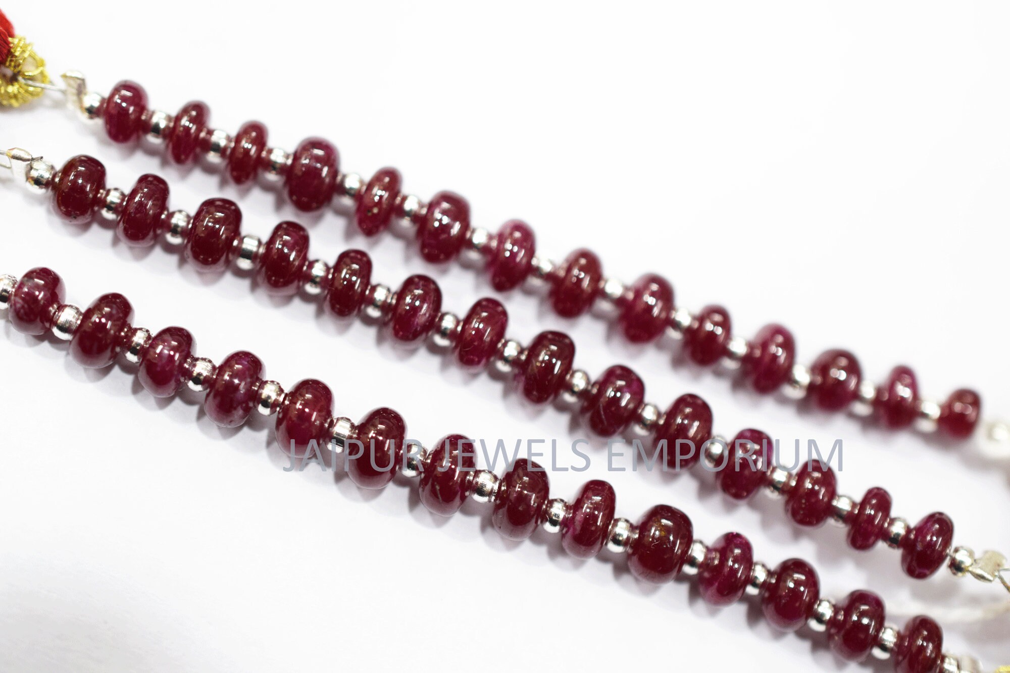 Longido Ruby Smooth Beads Longido Ruby Rondelle Beads sold - Etsy UK