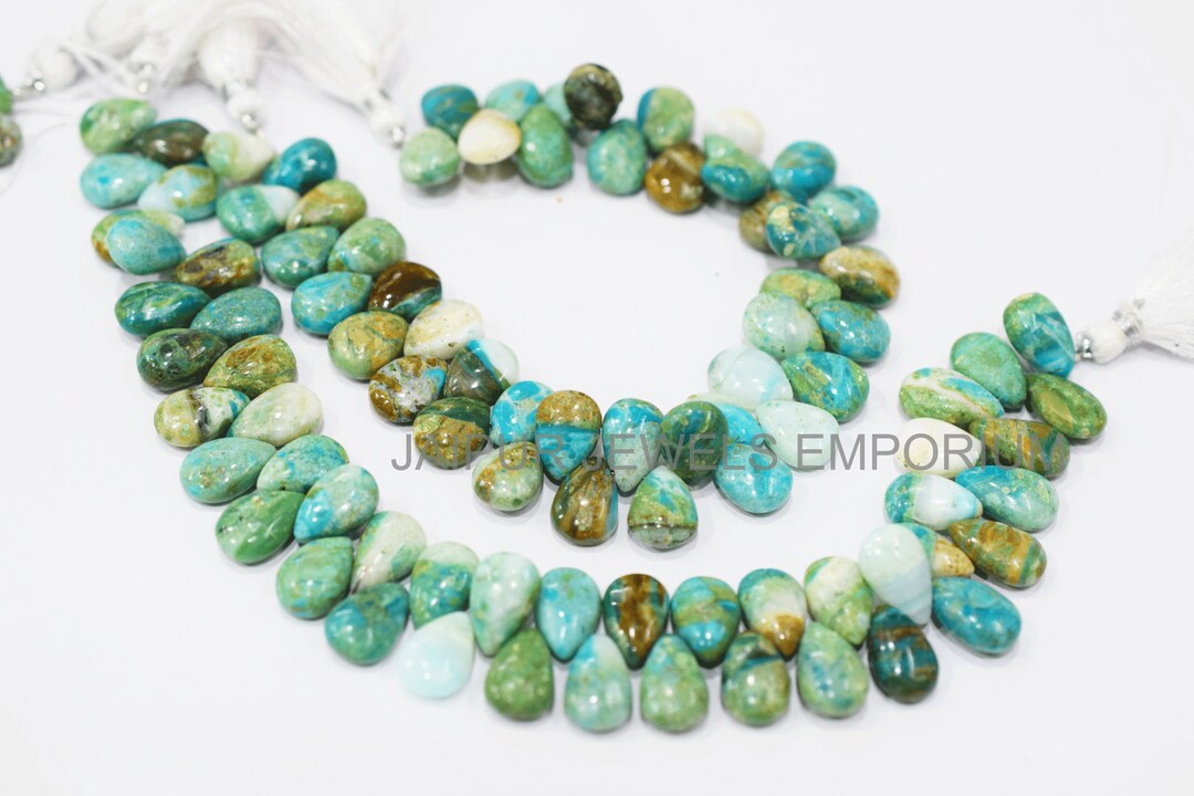 Peruvian Opalina Pear Shape Briolette , Peruvian Opalina Smooth Beads ...